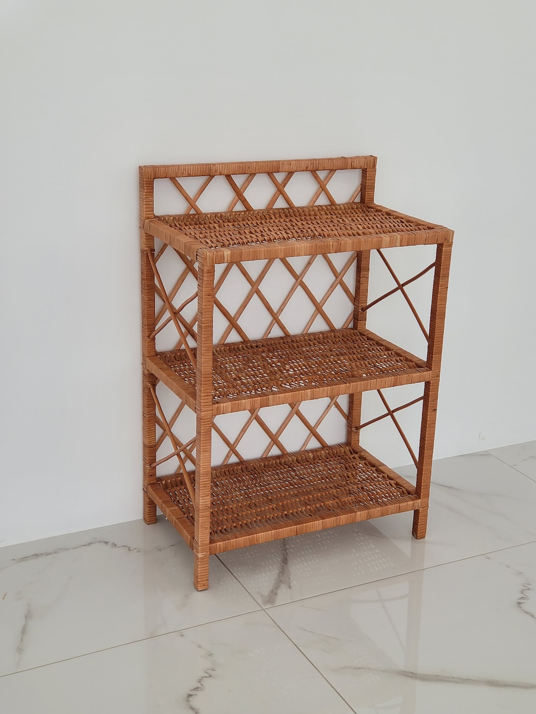 Wicker Shelf, Storage Shelf, Bookshelf, Plant Shelf, Rattan Shelf - Etsy