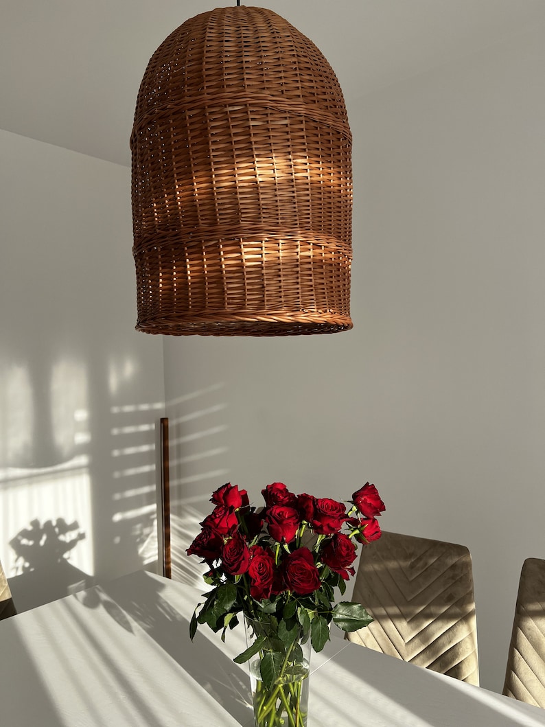 Boho Chandelier Light, Pendant Ceiling Wood Lantern, Bohemian Light ...