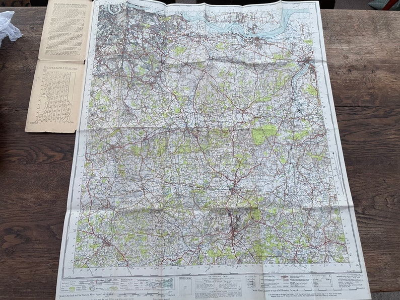 Vintage Ordnance Survey Map London South East Paper - Etsy