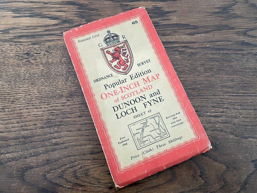 Vintage Ordnance Survey Map Dunoon and Loch Fyne Cloth - Etsy