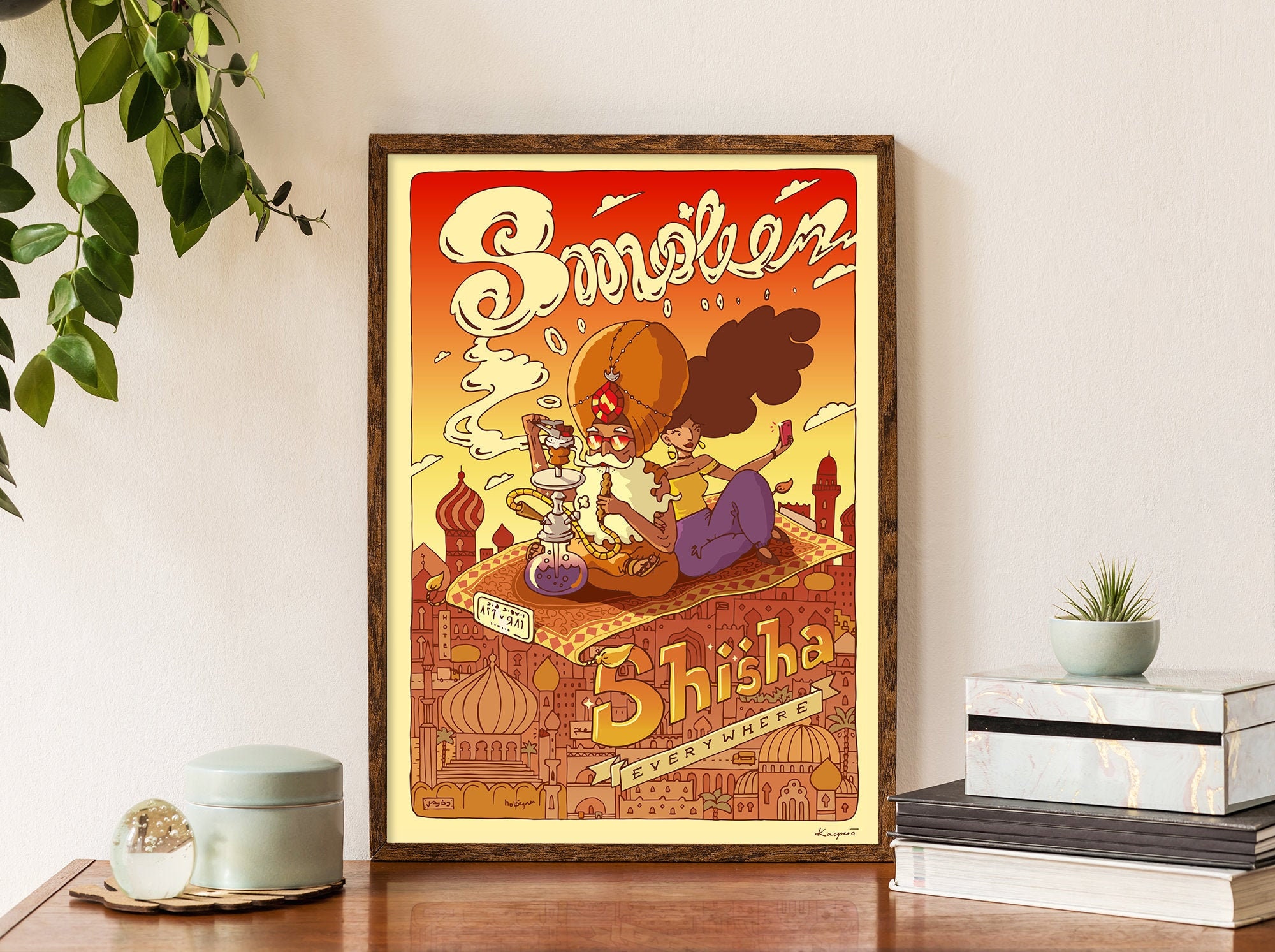 Smoke Shisha Everywhere Poster Illustration Print 50x70 - Etsy