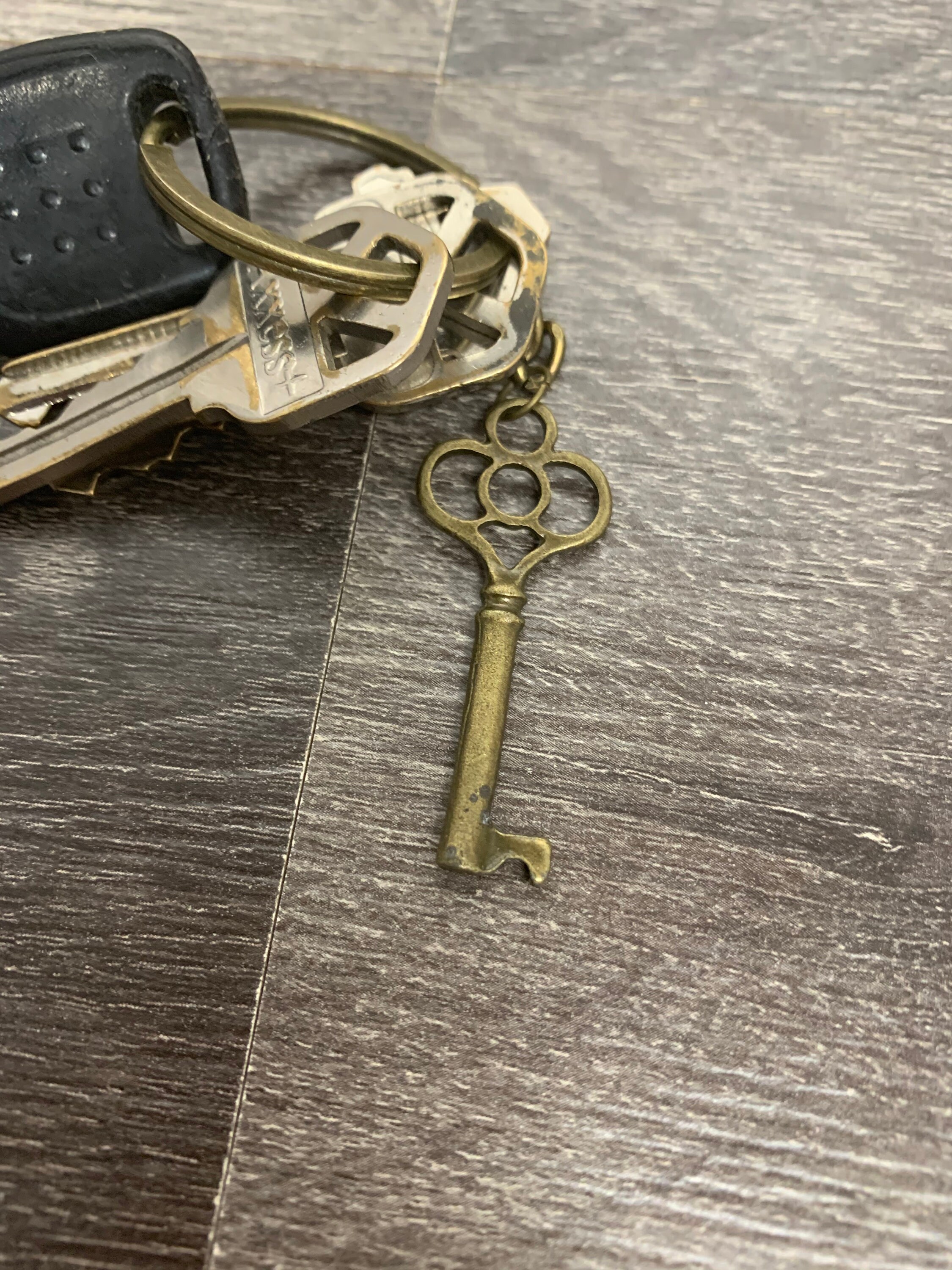 Bronze Skeleton Key Keychain, Key Charm, Car Accessory - Etsy Australia