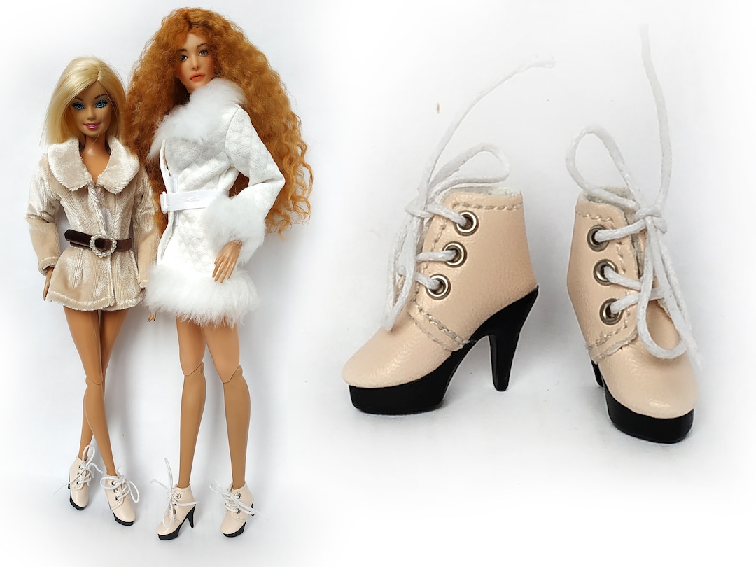 Leather Boots for Dolls 11.5 - 12 In, Doll Shoes, Doll Outfit ...