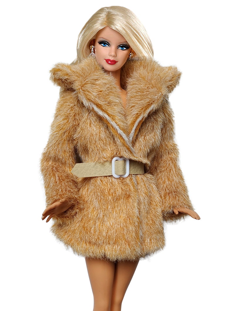 Barbie Clothes Barbie Fur Coat Barbie Winter Clothes Etsy