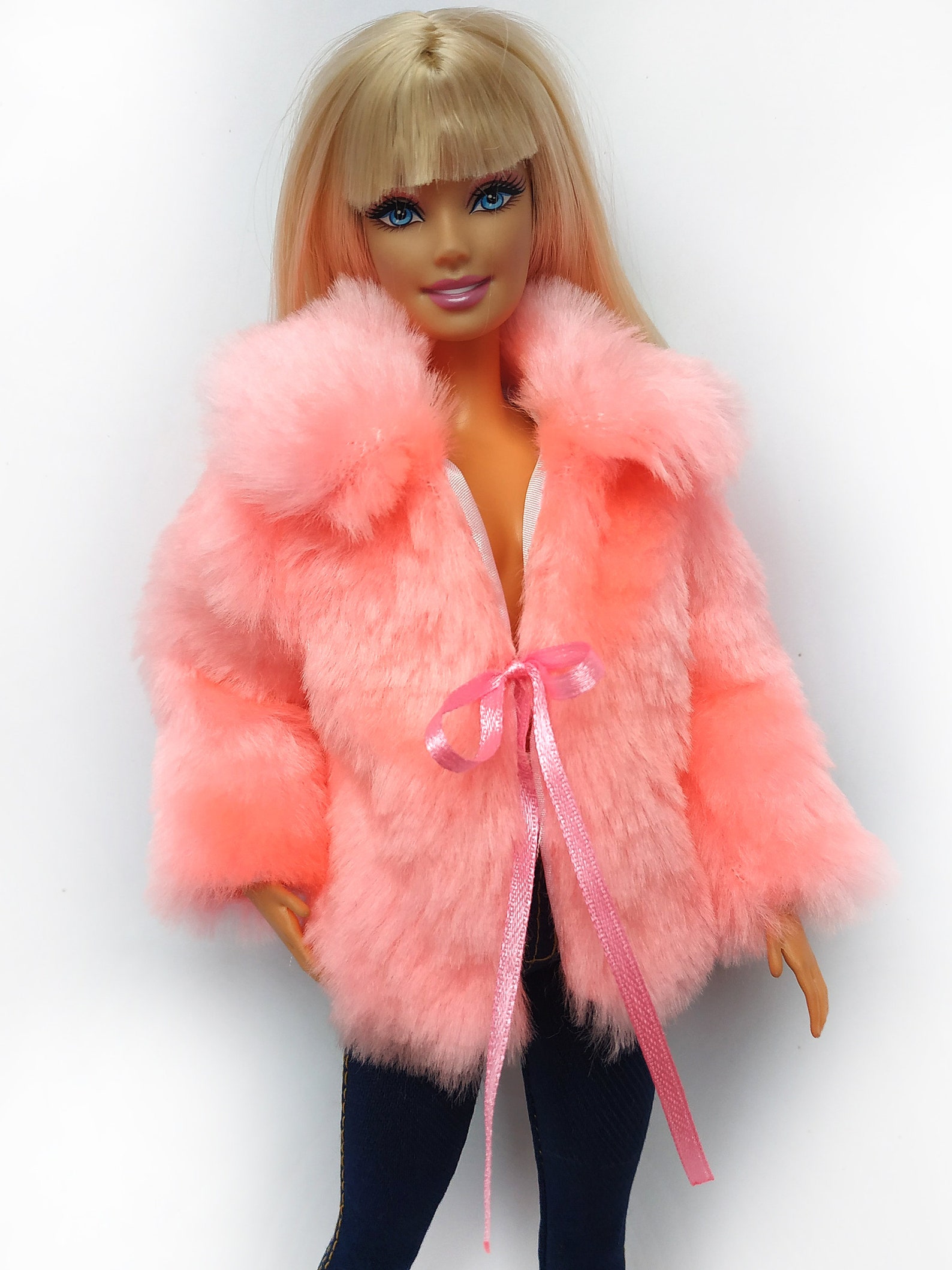 Clothes For Barbie Fur Coat Barbie Fur Coat Dolls Barbie Etsy