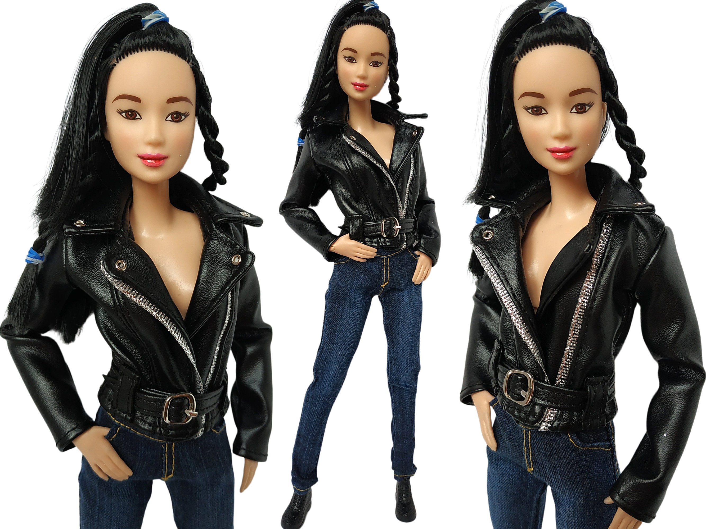 Barbie doll leather jacket store