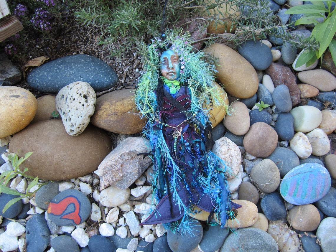 Mermaid Goddess Doll OOAK Spirit of the Deep Doll Handmade - Etsy