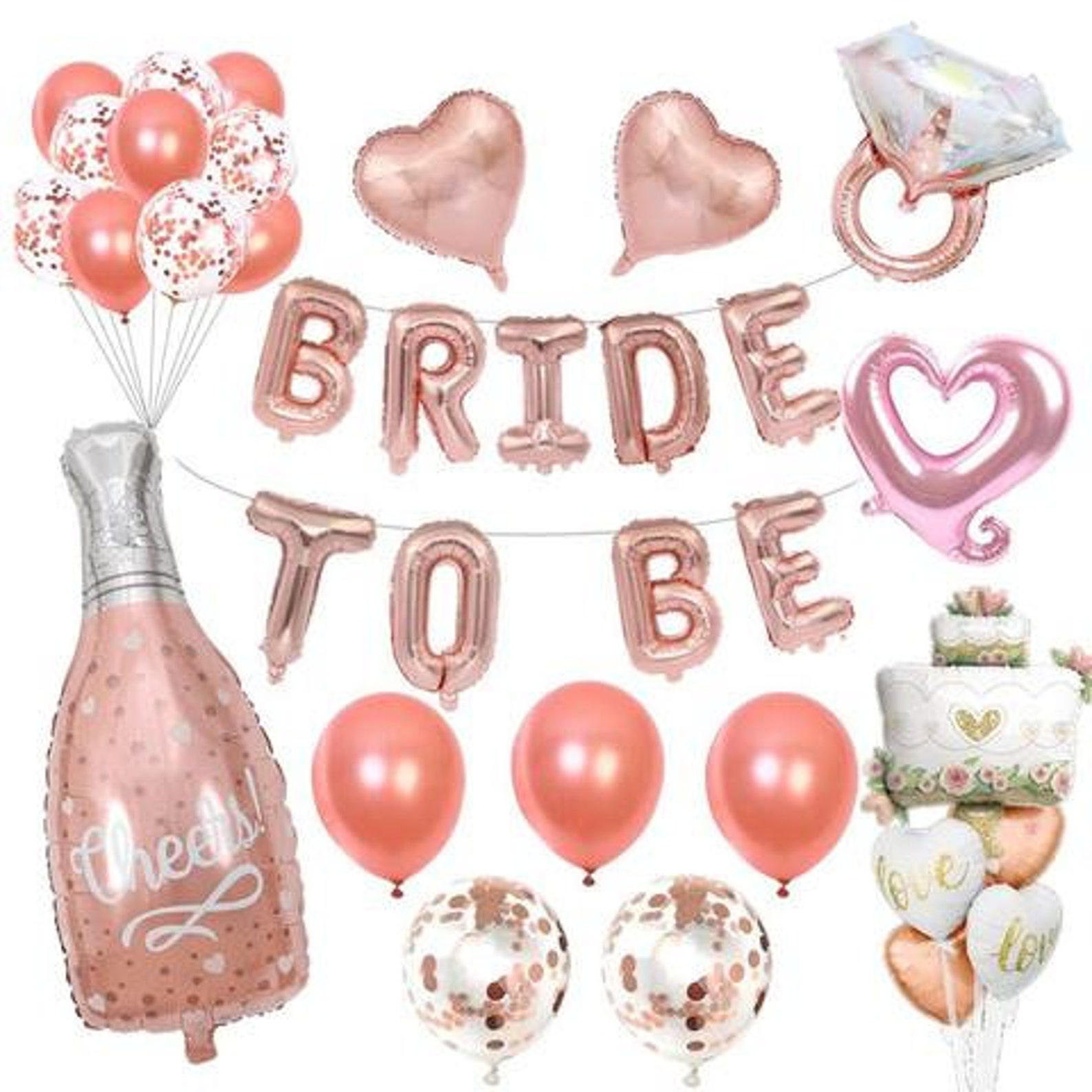 Bride to Be Bachelorette Decorating Kit | Etsy