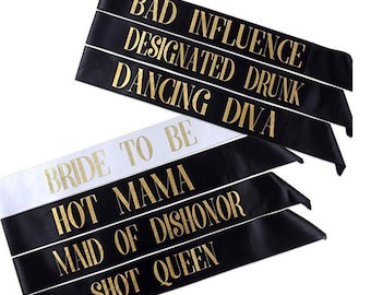 Funny Bridesmaid Sashes | Etsy