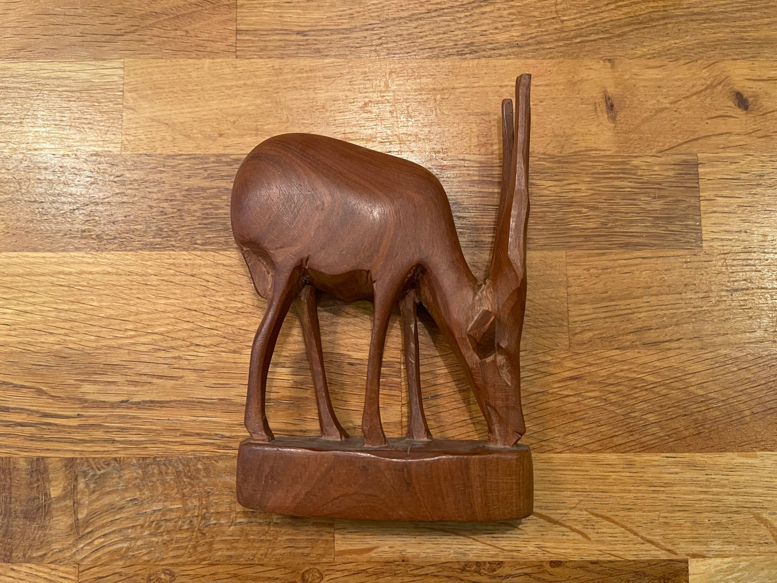 Vintage Wooden 70s Bending Deer Figure - Etsy