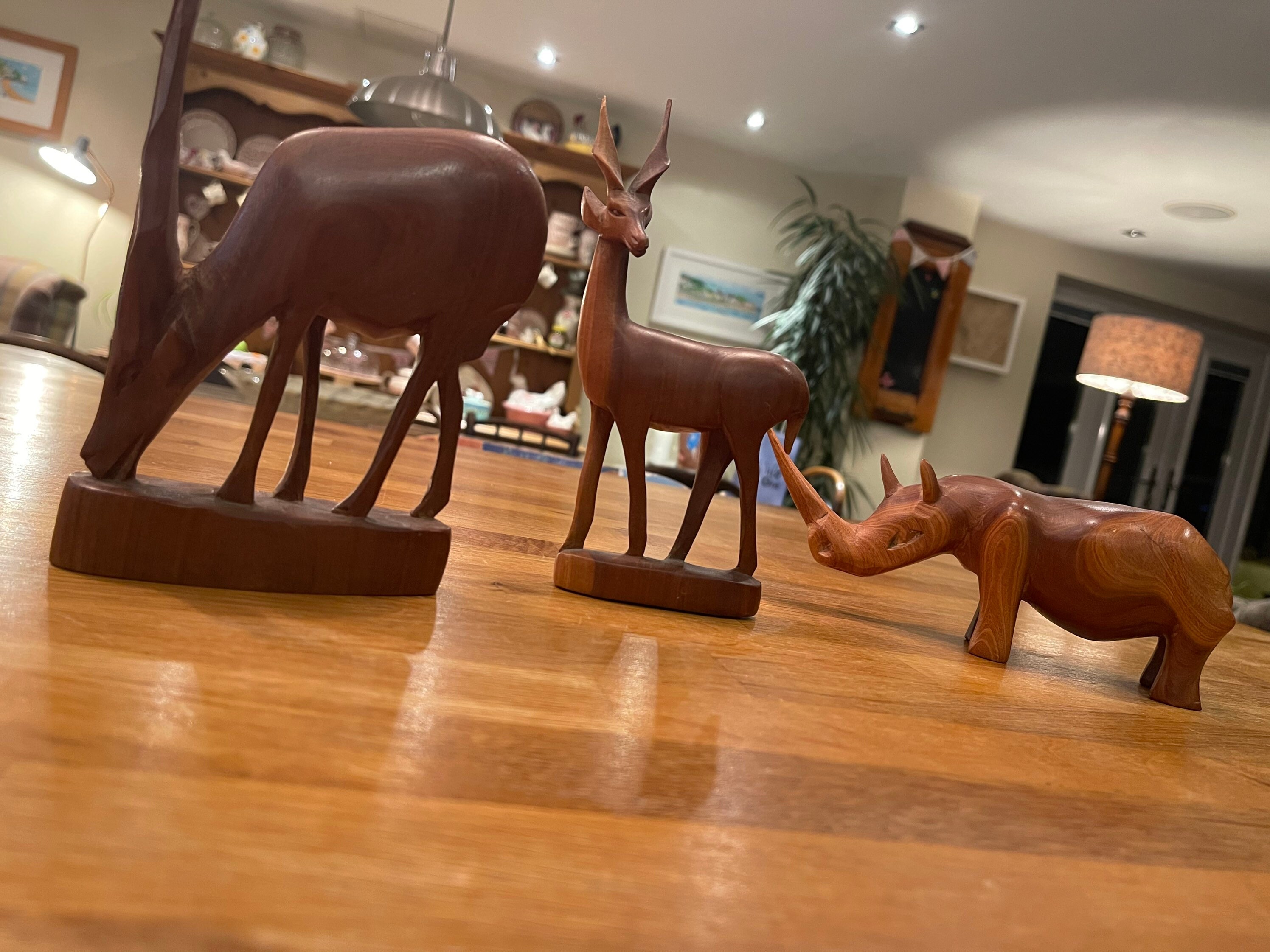 Vintage Wooden 70s Bending Deer Figure - Etsy