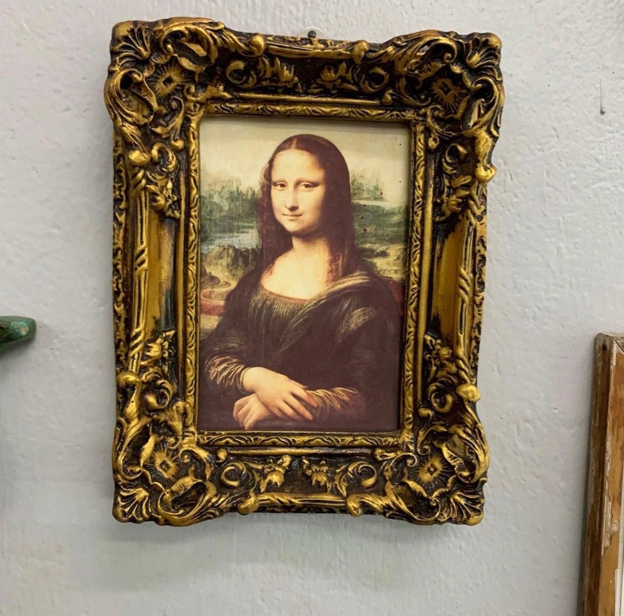 Mona Lisa Picture With Resin Frame Wall Deco - Etsy