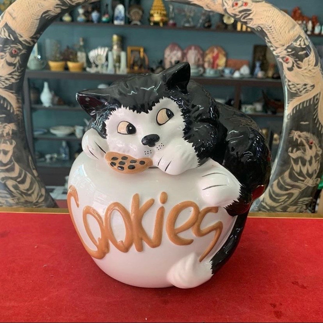 Vintage Porcelain Ceramic Cookie Jar - Etsy Australia