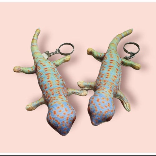Gecko Keychain Herpetology Reptile Keychain - Etsy