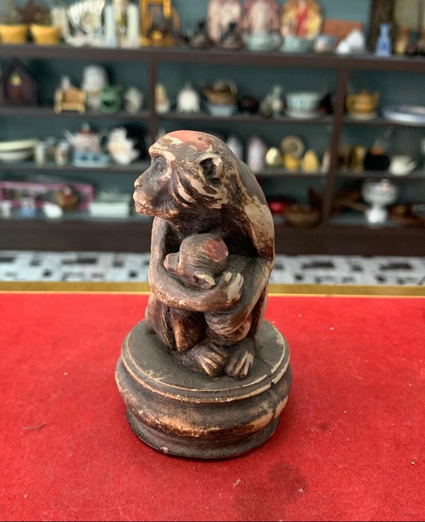 Mother and Baby Monkey Statue, Resin Statue - Etsy