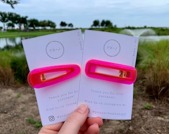 Hot Pink Hair Clip | Etsy