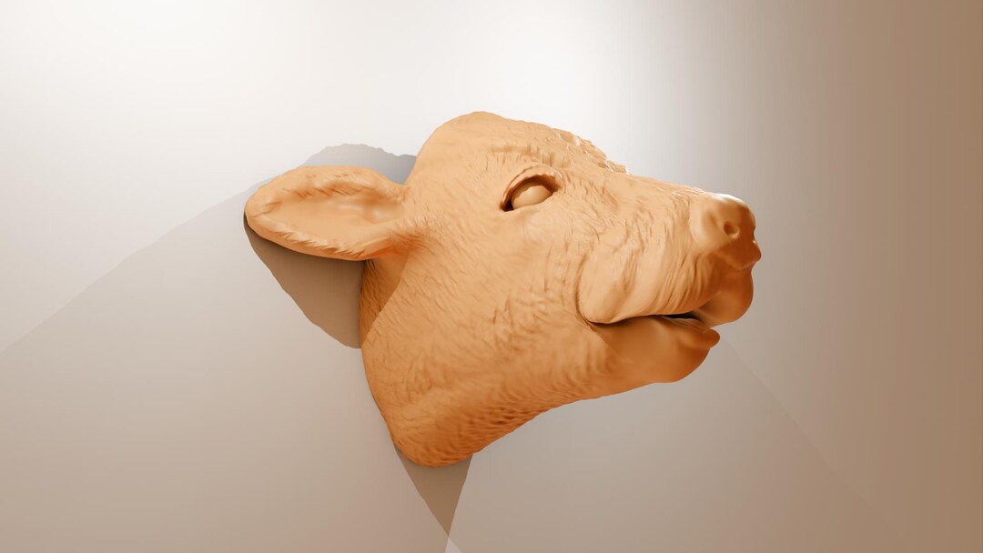 Cow Calf Mooing Wall Mount Farm and Home Decor, Jersey Cow Head - Etsy
