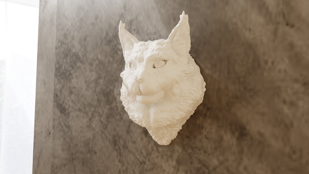 MAINE COON Cat Head Wall Mount, Animal, Feline , Pet, Home Decor, Home ...