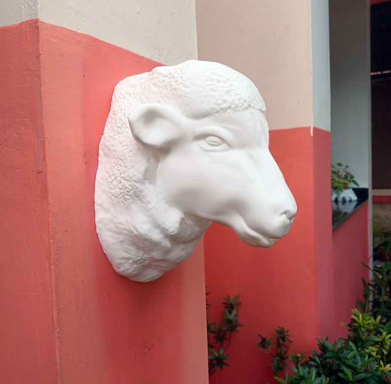 Sheep Head Wall Mount Farm Decor - Etsy