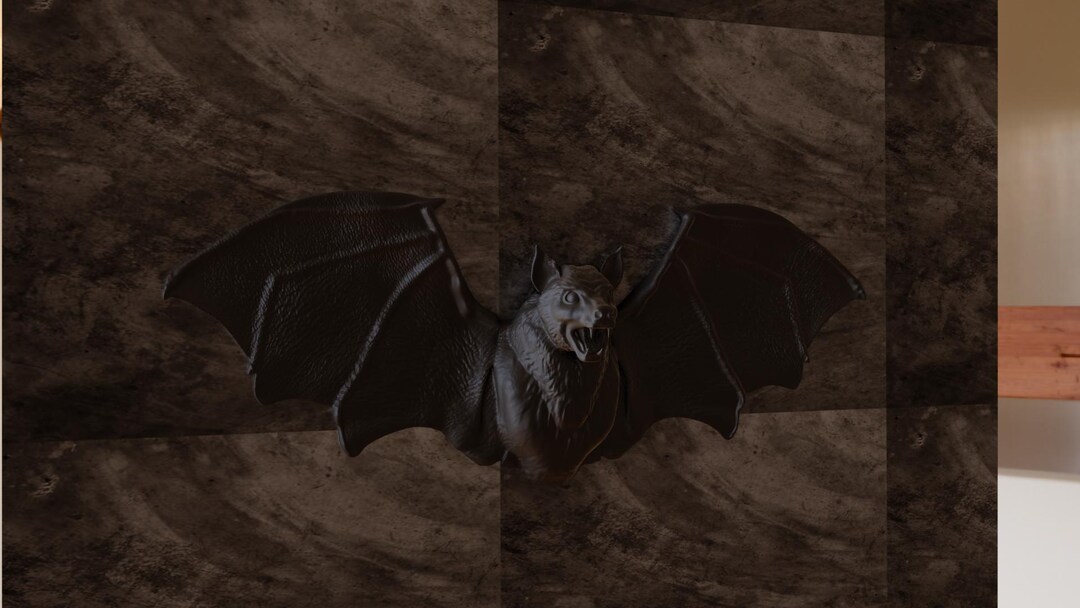 Vampire Bat Screaming Halloween Decor Wall Mount, Wall Art, Decor, Wall ...