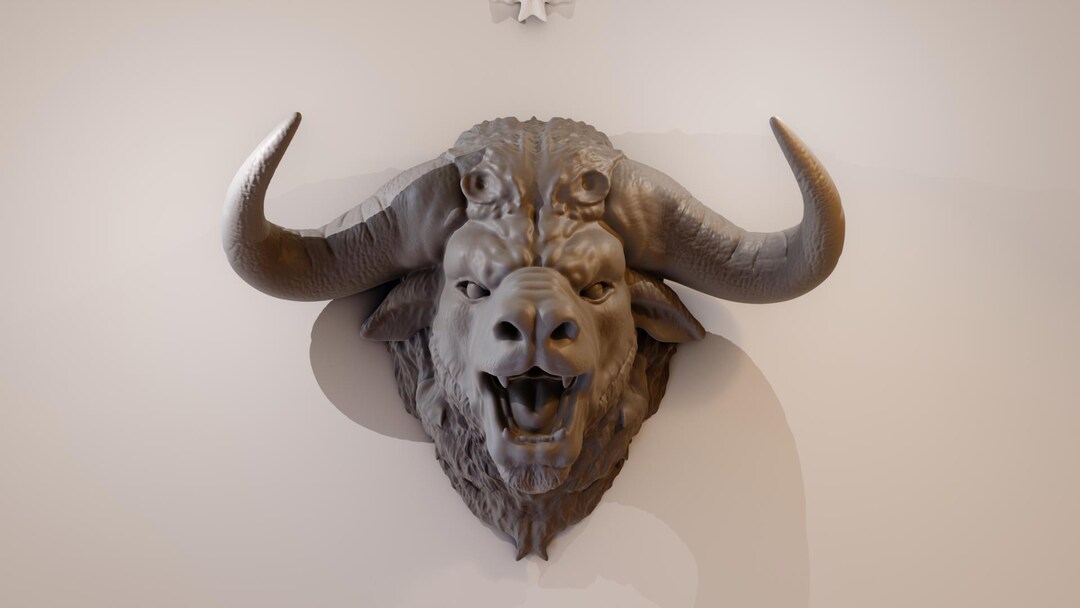 Minotaur Head Roaring Wall Mount, Greek Mythical, Spanish Bull Head ...