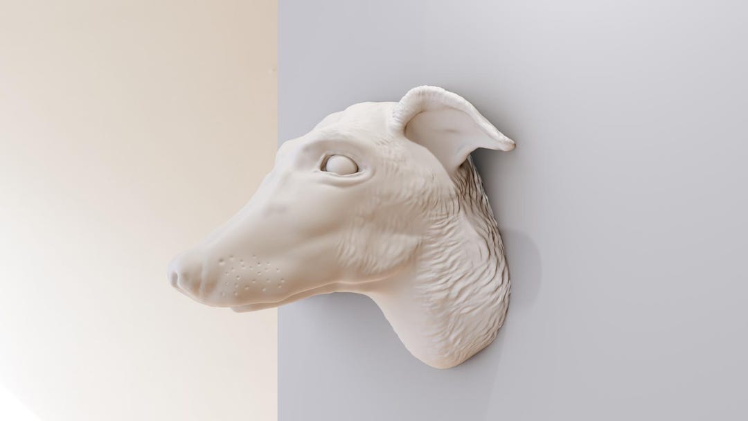 Grey Hound Wall Mount, Dog Head, Animal Wall Mount, Home Decor, Home ...