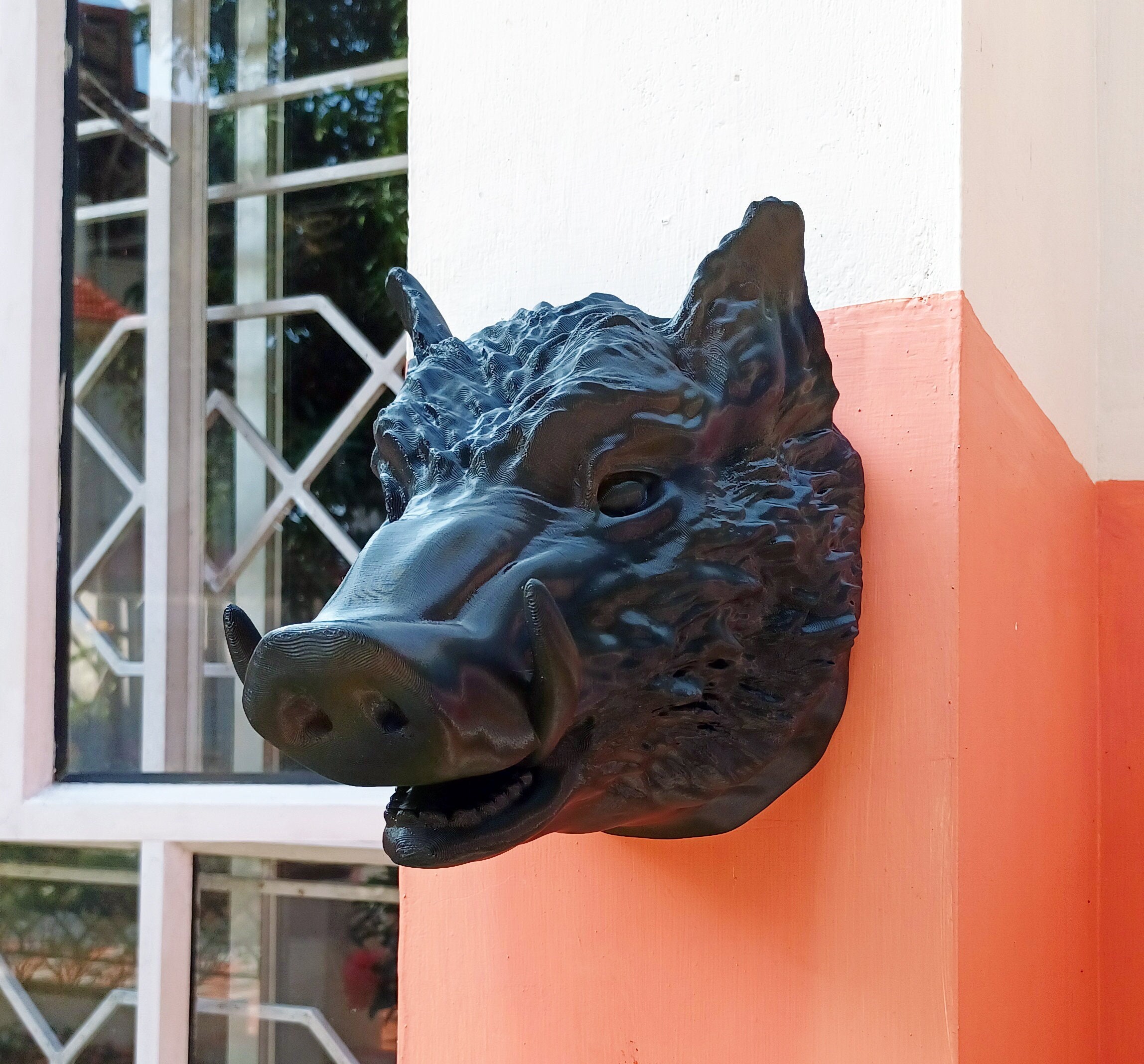 Wild Boar Head Wall Mount Faux Taxidermy Home Decor Wild Hog - Etsy