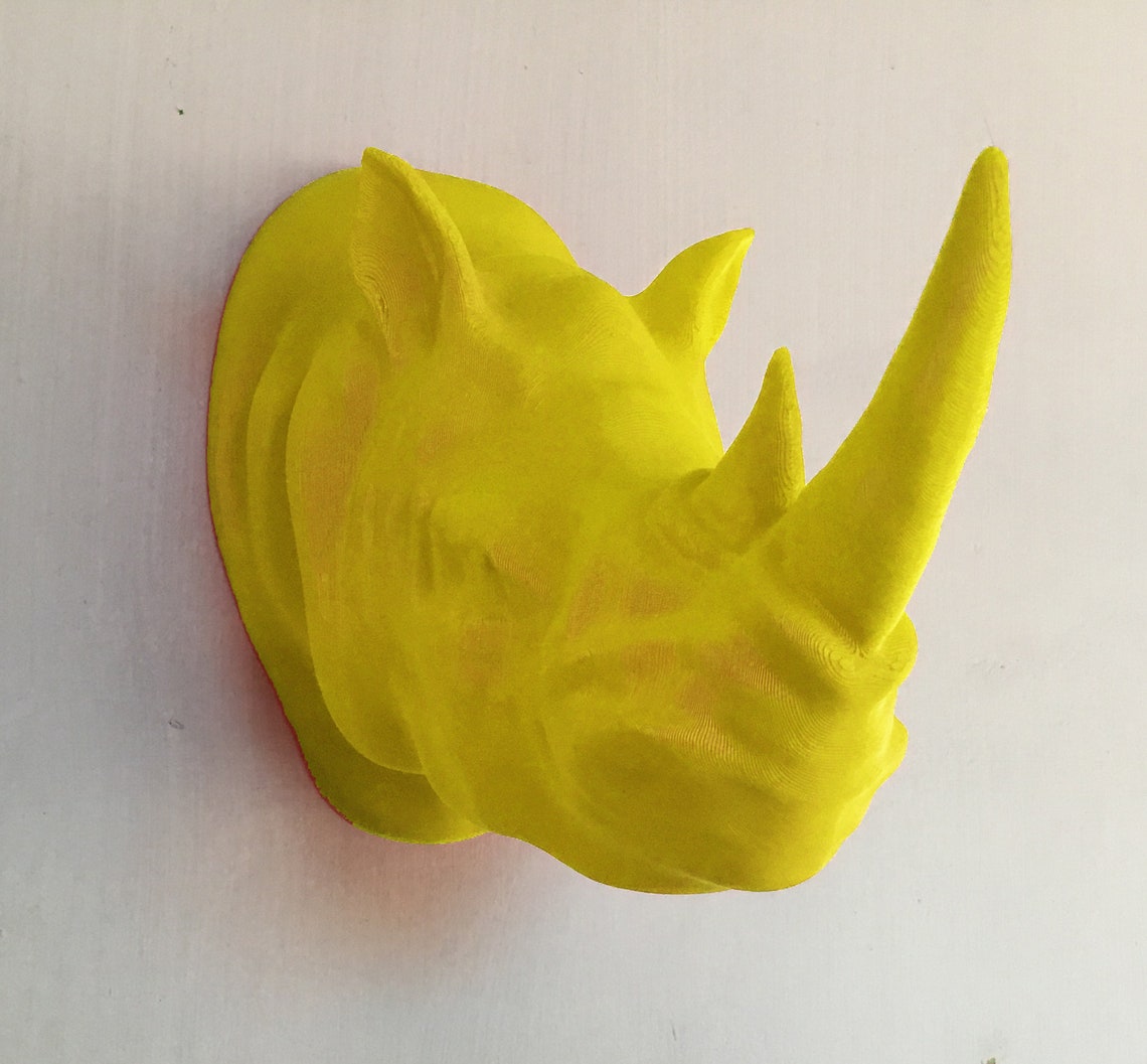 Rhino Head Sculpt Rhino Headwall Mount Art Wall Mounted - Etsy