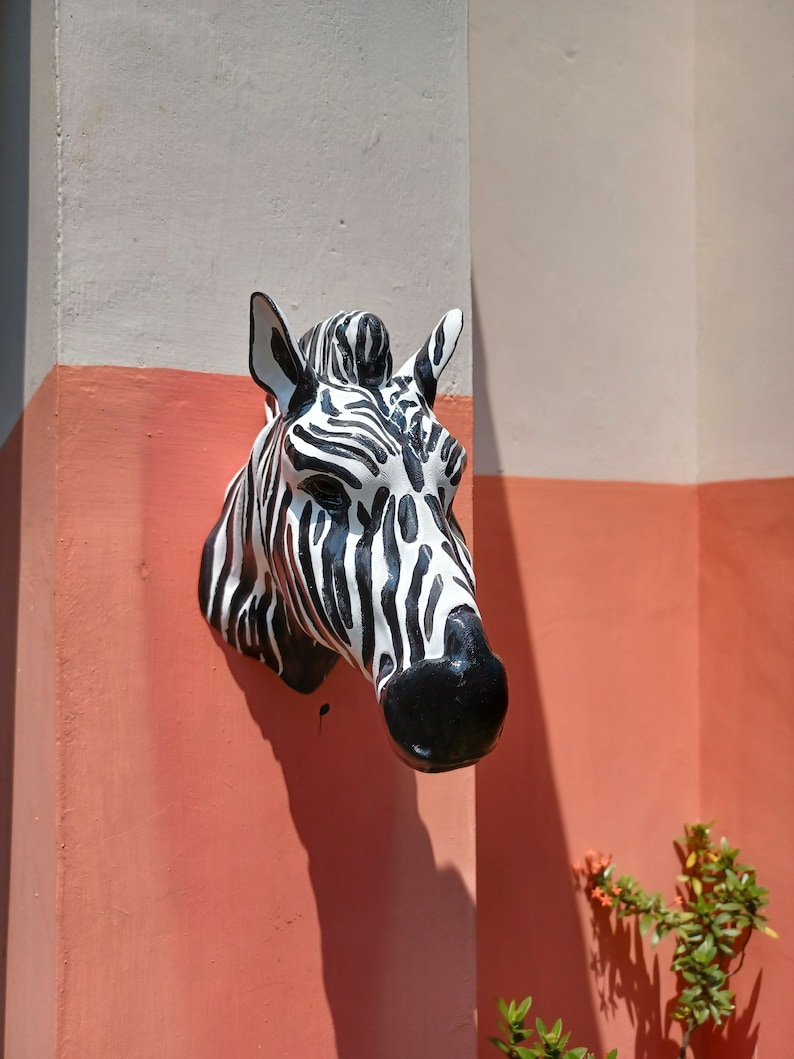 Zebra Head,wall Mounted 3d Jungle Animal Head Modern Decor,home Decor ...