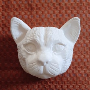 Cat Head Wall Mount, Animal, Feline , Pet, Home Decor, Home and Living ...