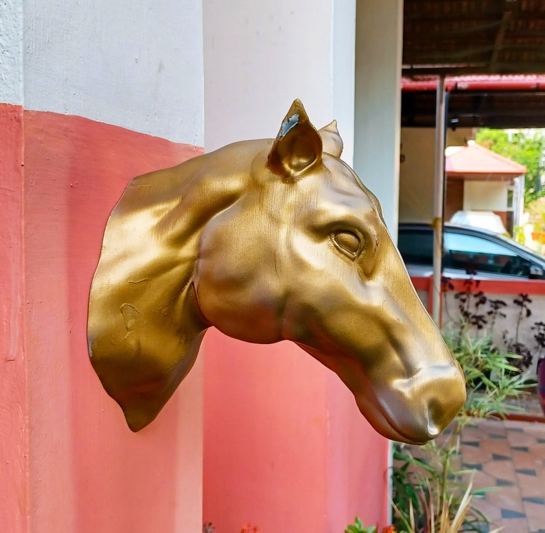 Horse Headwall Mounted Large Detailed Horse Head Modern - Etsy