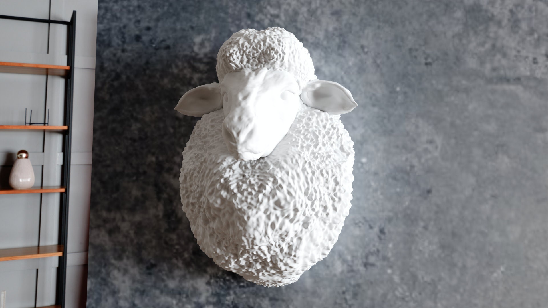 Sheep Head Wall Mount, Woolly Sheep, Farm Decor - Etsy