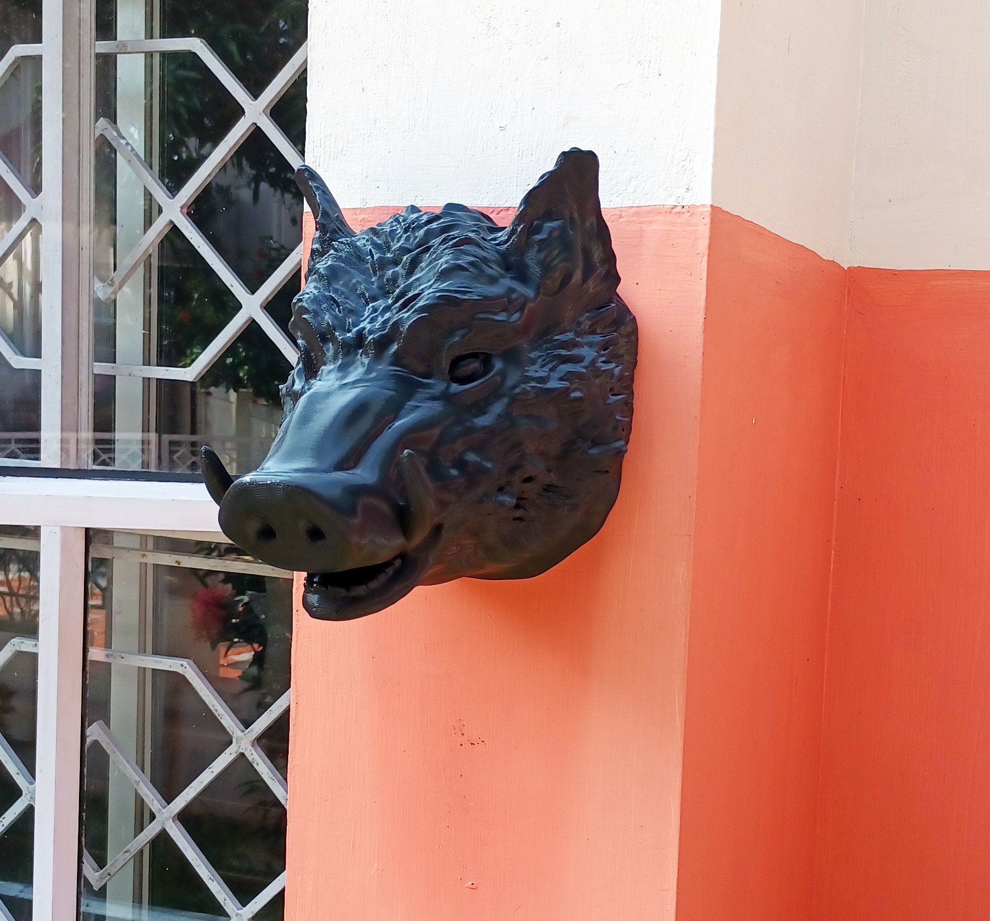 Wild Boar Head Wall Mount Faux Taxidermy Home Decor Wild Hog - Etsy