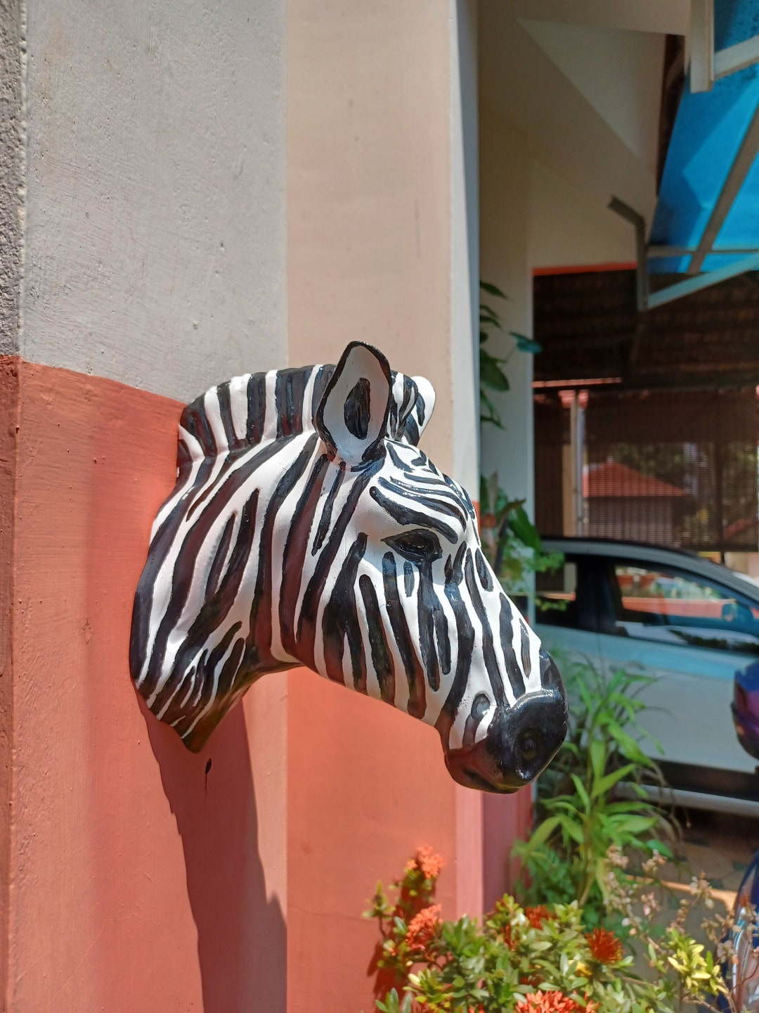 Zebra Head,wall Mounted 3d Jungle Animal Head Modern Decor,home Decor ...
