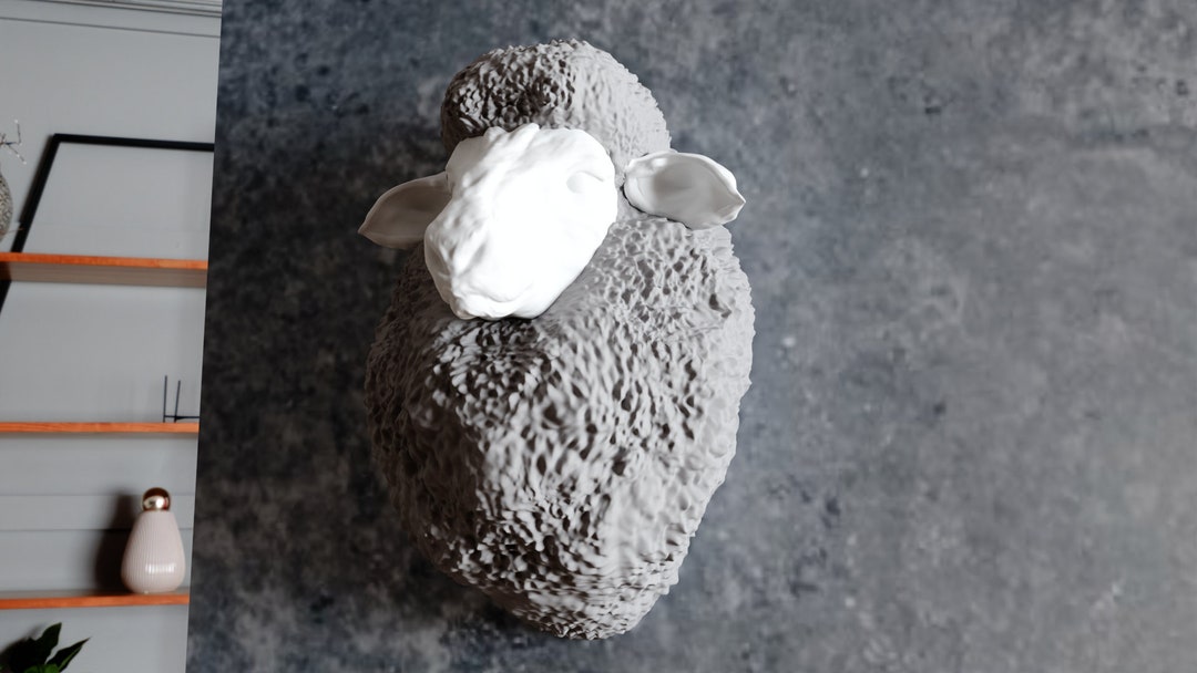 Sheep Head Wall Mount, Woolly Sheep, Farm Decor - Etsy UK