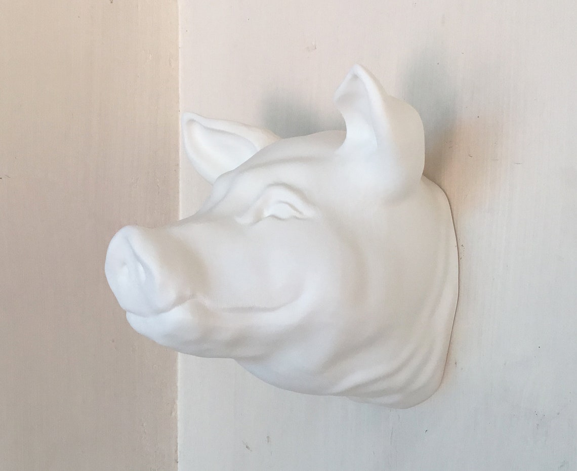 Pig Head Wall Mount Animal Wall Mount Animal Head Statue - Etsy