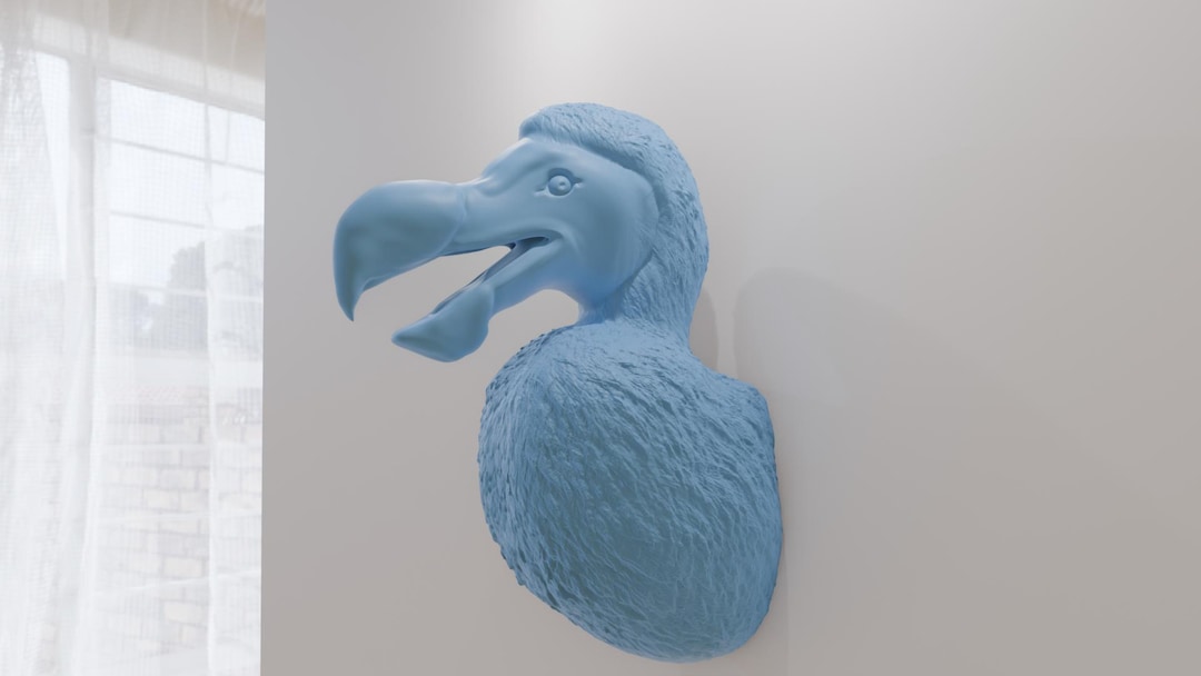 Dodo Bird Head Mouth Open, Crow Head, Wall Art, Decor, Wall Mount ...