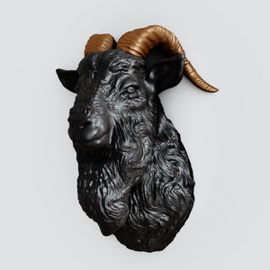 Goat Head Wall Mount, Farm Decor, Farm Animal Decor - Etsy