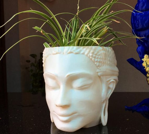 Buddha Head Planter Buddha Planter Cactus Planter Home and - Etsy