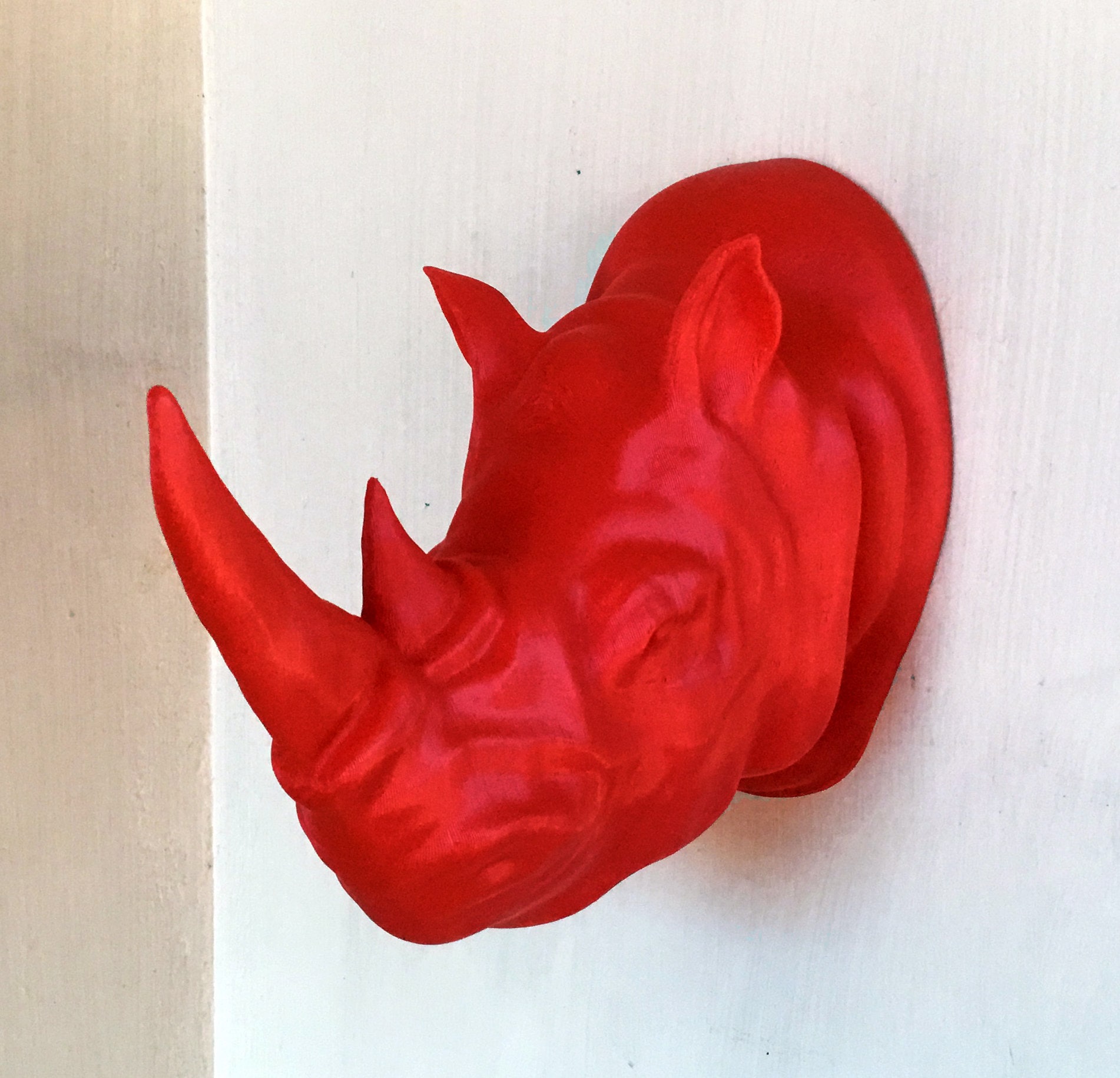 Rhino Head Sculpt Rhino Headwall Mount Art Wall Mounted - Etsy