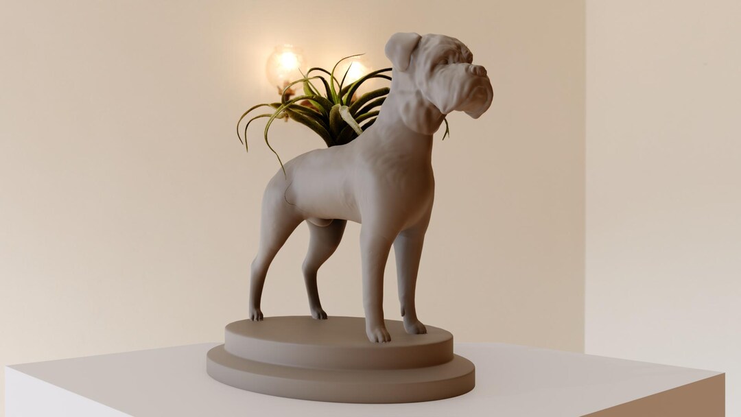 Boxer Dog Planter Pot Flower Vase, Decor, Taxidermy, Decor, Wall Art ...