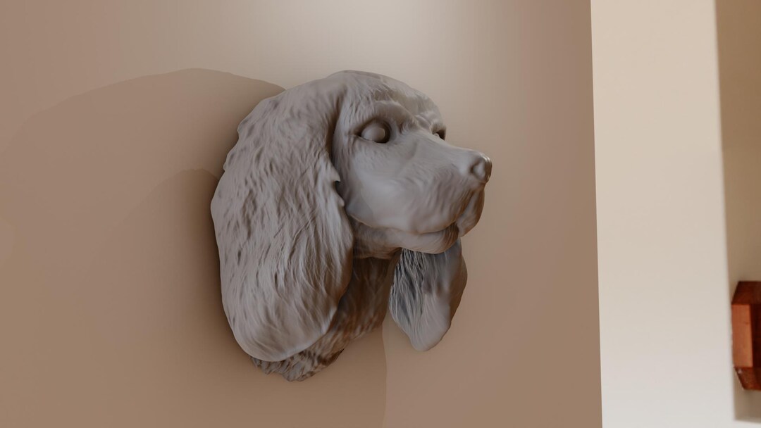 Cocker Spaniel Dog Head, Wall Art, Decor, Wall Mount, Head Taxidermy ...