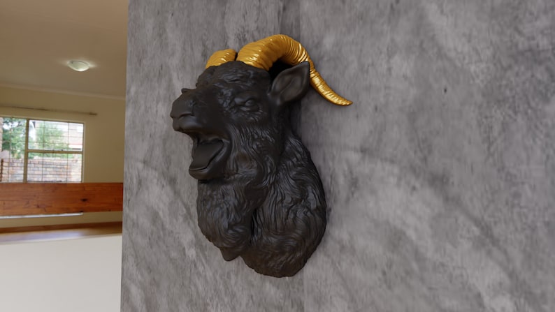 Goat Head Wall Mount, Bleating Goat, Farm Decor, Farm Animal Decor - Etsy