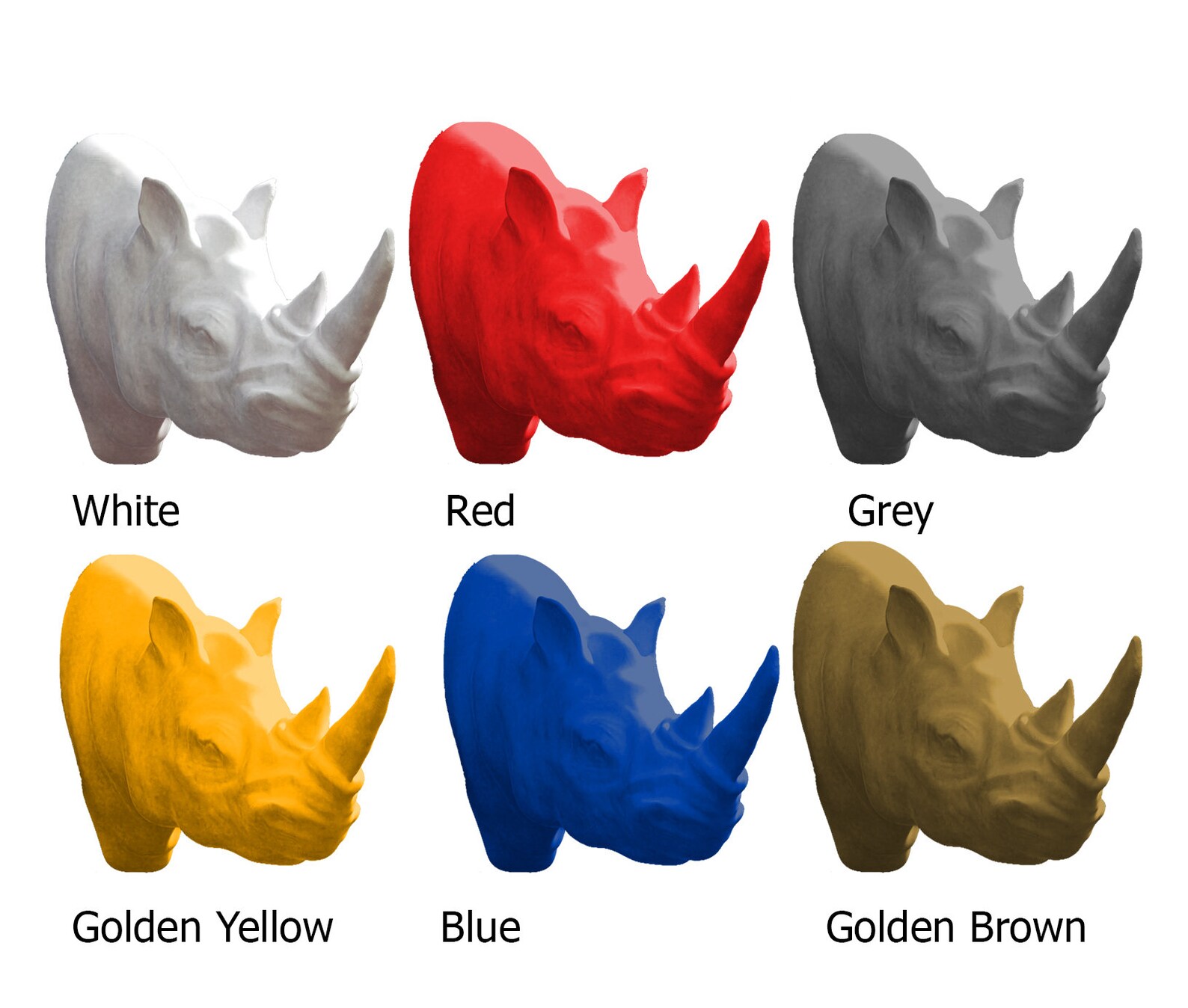 Rhino Head Sculpt Rhino Headwall Mount Art Wall Mounted - Etsy