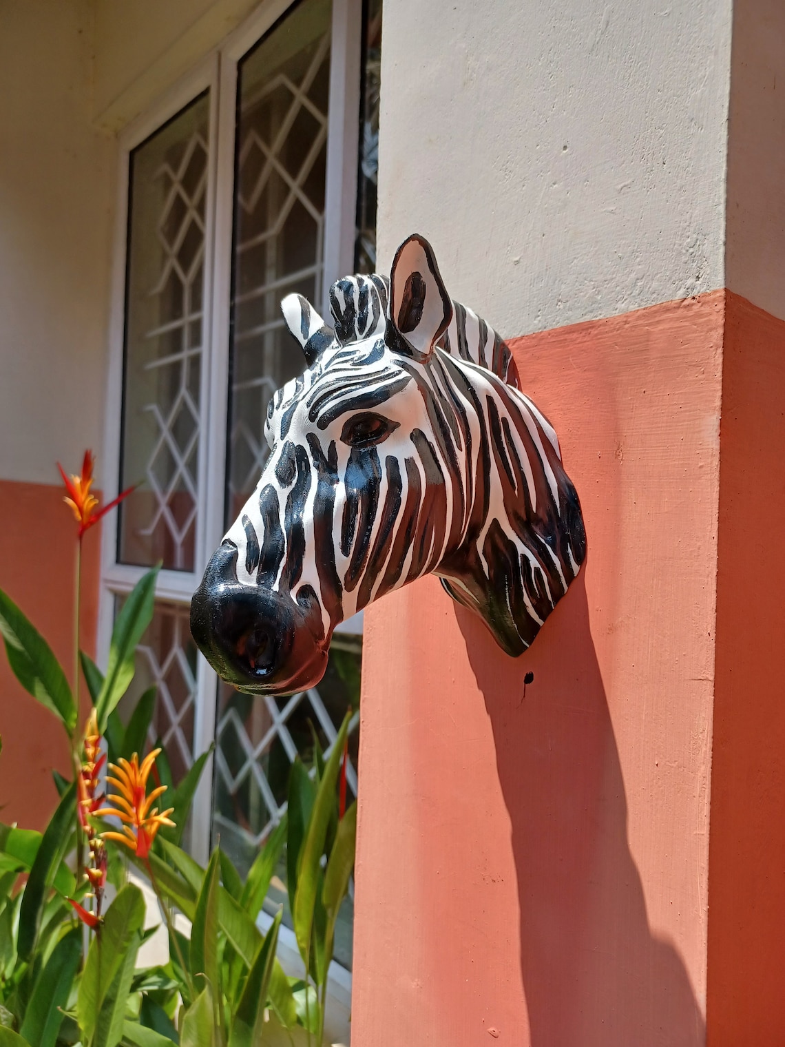 Zebra Head,wall Mounted 3d Jungle Animal Head Modern Decor,home Decor ...