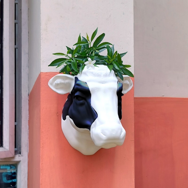 Cow Flower Pot - Etsy
