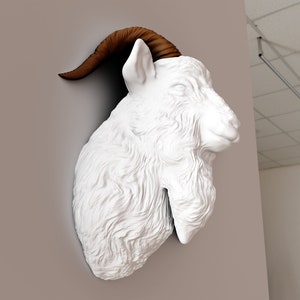 Goat Head Wall Mount, Farm Decor, Farm Animal Decor - Etsy