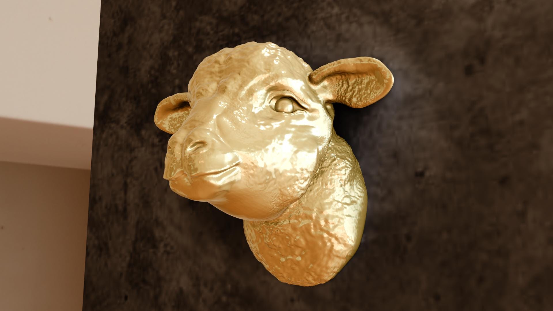 Lamb Calf Head Wall Mount, Farm Decor - Etsy
