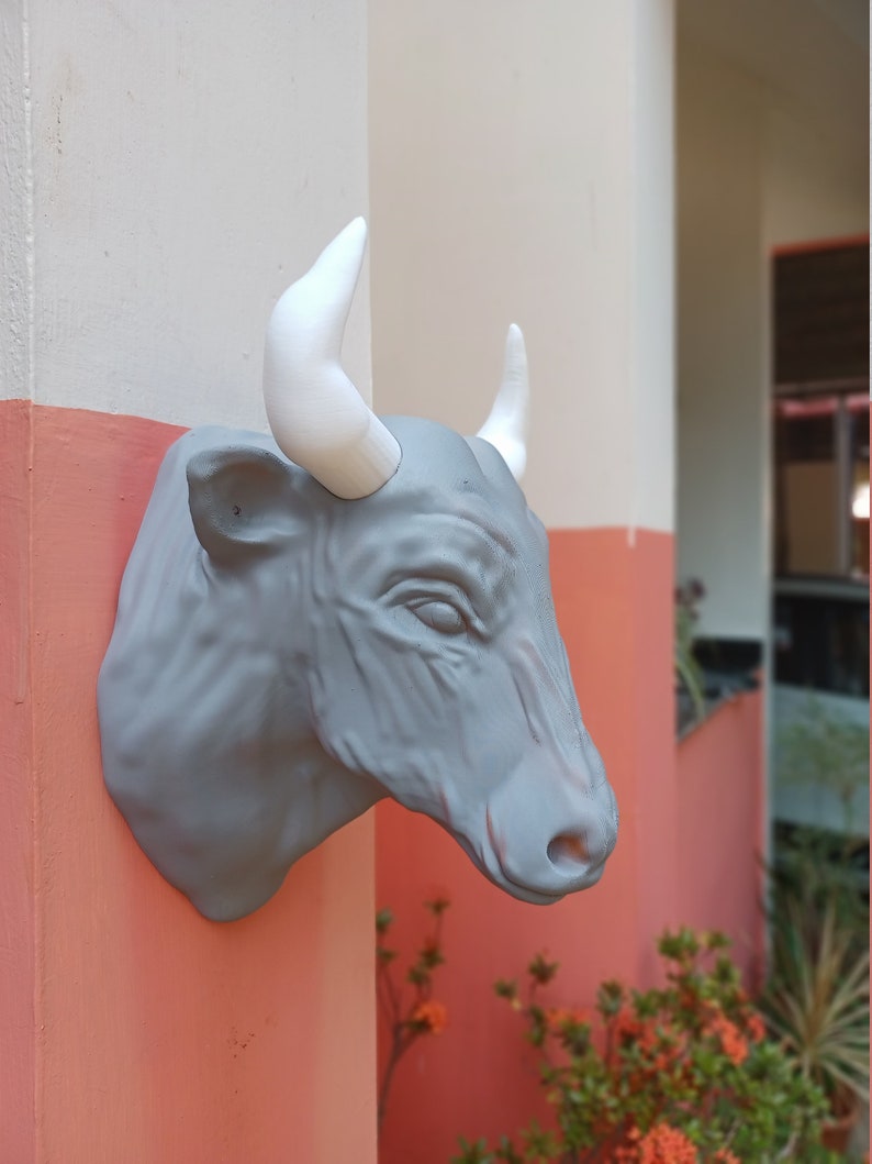 Bull Head Wall Mount Farm and Home Decor - Etsy