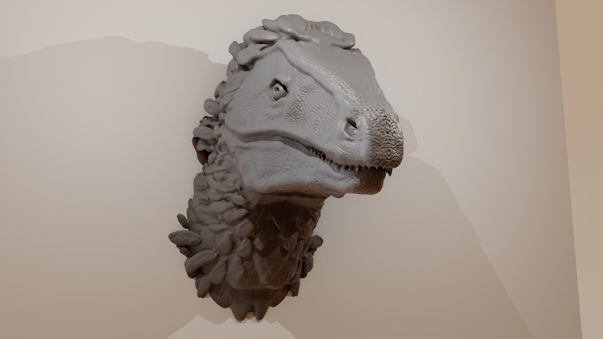 Velociraptor Dinosaur Head Wall Mount, Reptile Head, Taxidermy, Decor ...